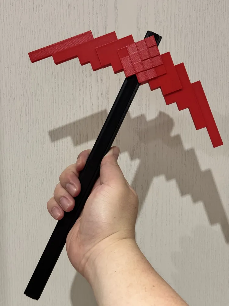 Minecraft Movie Pickaxe Mini - Free 3D Print Model - MakerWorld