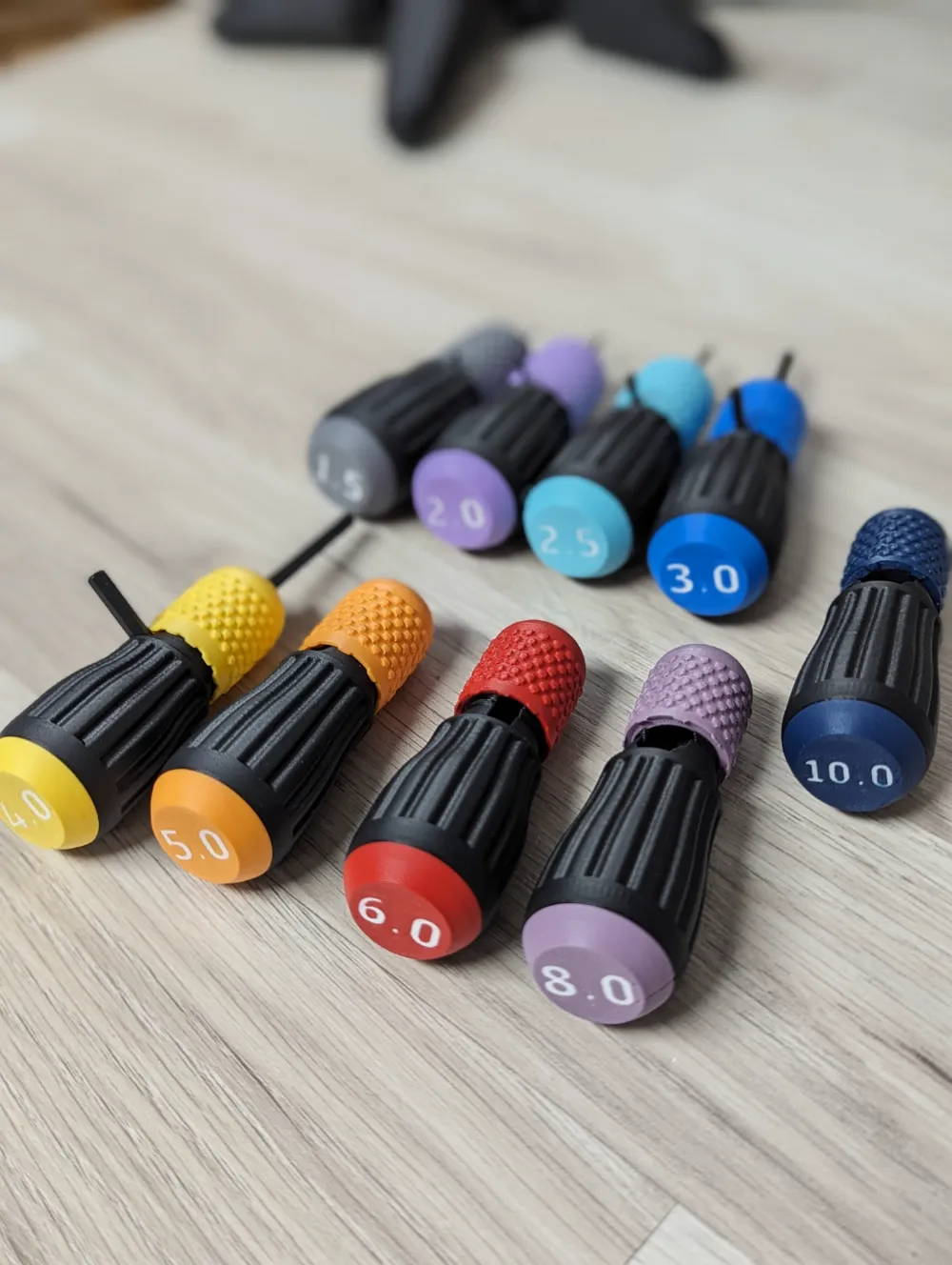 (Metric) Stubby Allen Key Handles (multicolor, print in place) Remixed ...