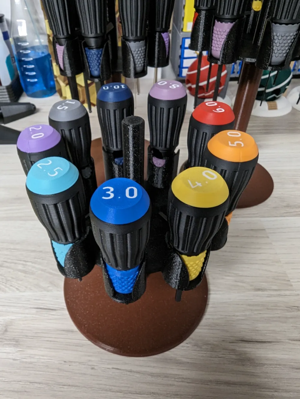 (Metric) Stubby Allen Key Handles (multicolor, print in place) Remixed ...