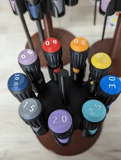 (Metric) Stubby Allen Key Handles (multicolor, print in place) Remixed ...