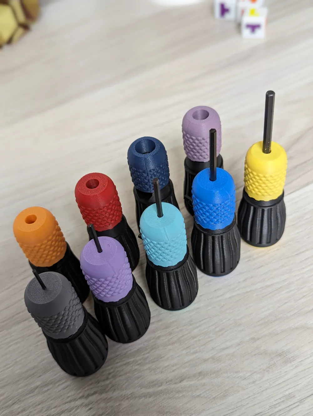 (Metric) Stubby Allen Key Handles (multicolor, print in place) Remixed ...