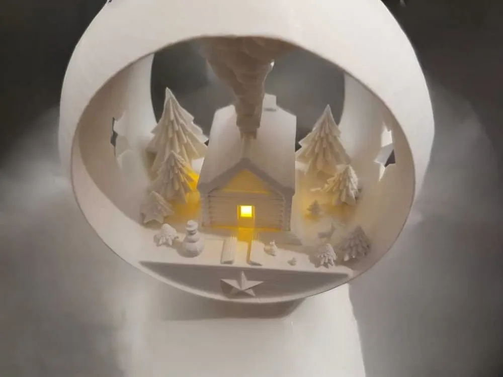 Snow globe, tea light Remixed by HeinzSeinz - MakerWorld