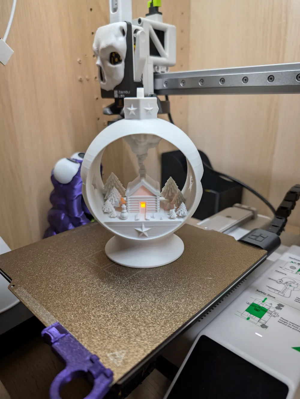 Snow globe, tea light, with arch - Free 3D Print Model - MakerWorld