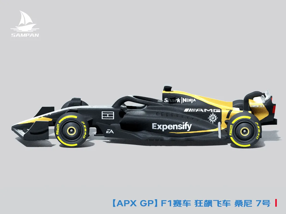 3Dプリント 【APX GP】F1レーシングカー 激走 サニー7号 組み立て式 タイヤ可動 - 無料3Dモデル -MakerWorld