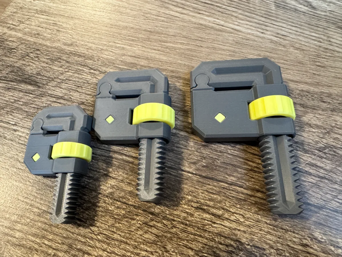 Heavy Duty 3D Printed Clamps - No Support - Free 3D Print Model ...