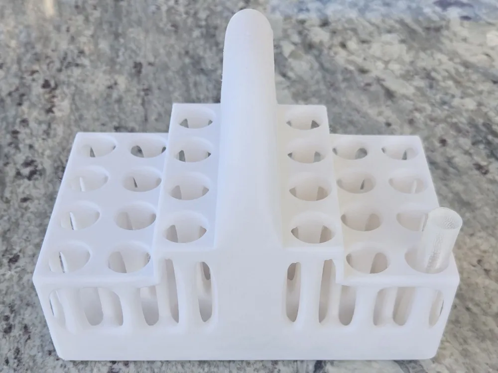 Test Tube Rack w/Handle by robrmg MakerWorld: Download Free 3D Models