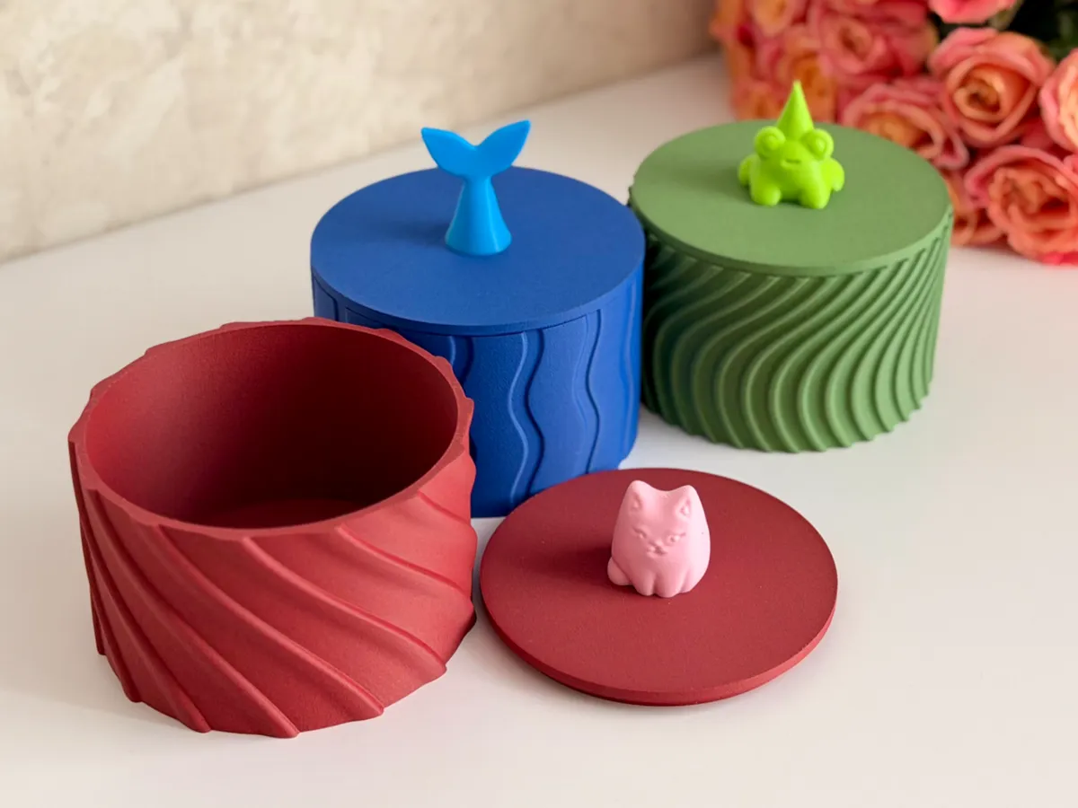 Cute Desk Organizer Boxes - Cat Whale Frog - Free 3D Print Model ...