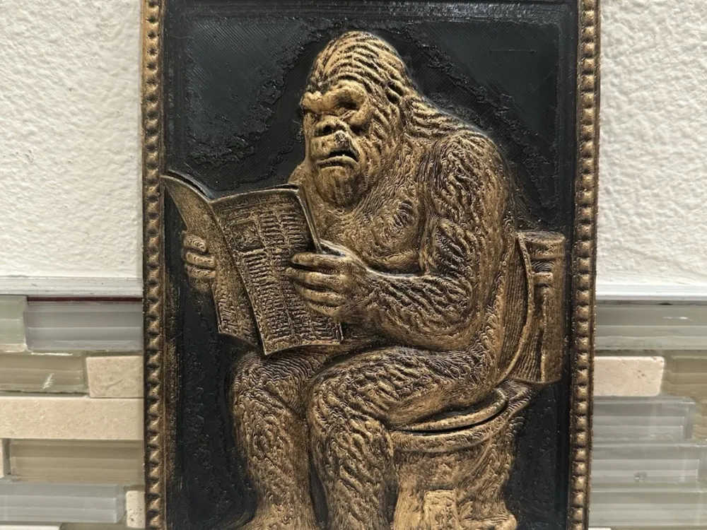 bigfoot relief sculpture - Free 3D Print Model - MakerWorld