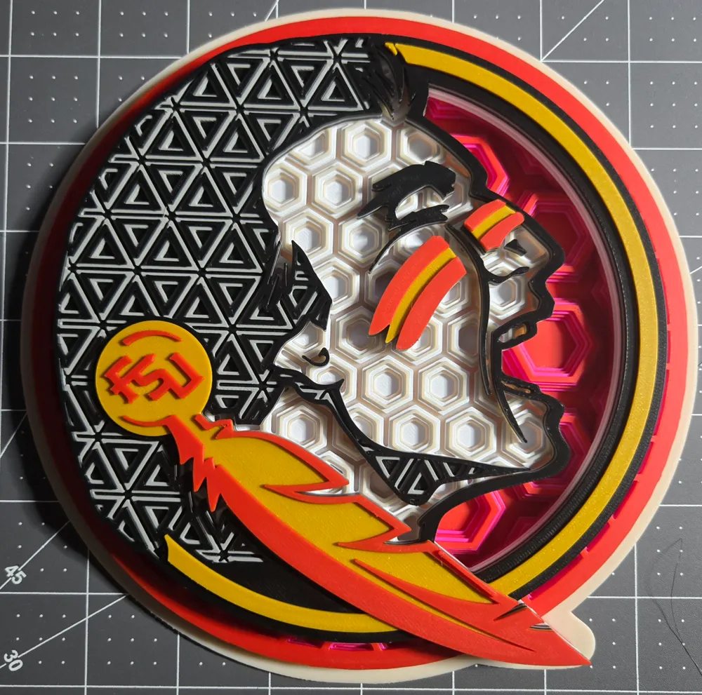 Florida State Seminoles Dimensional Mosaic - Free 3D Print Model ...