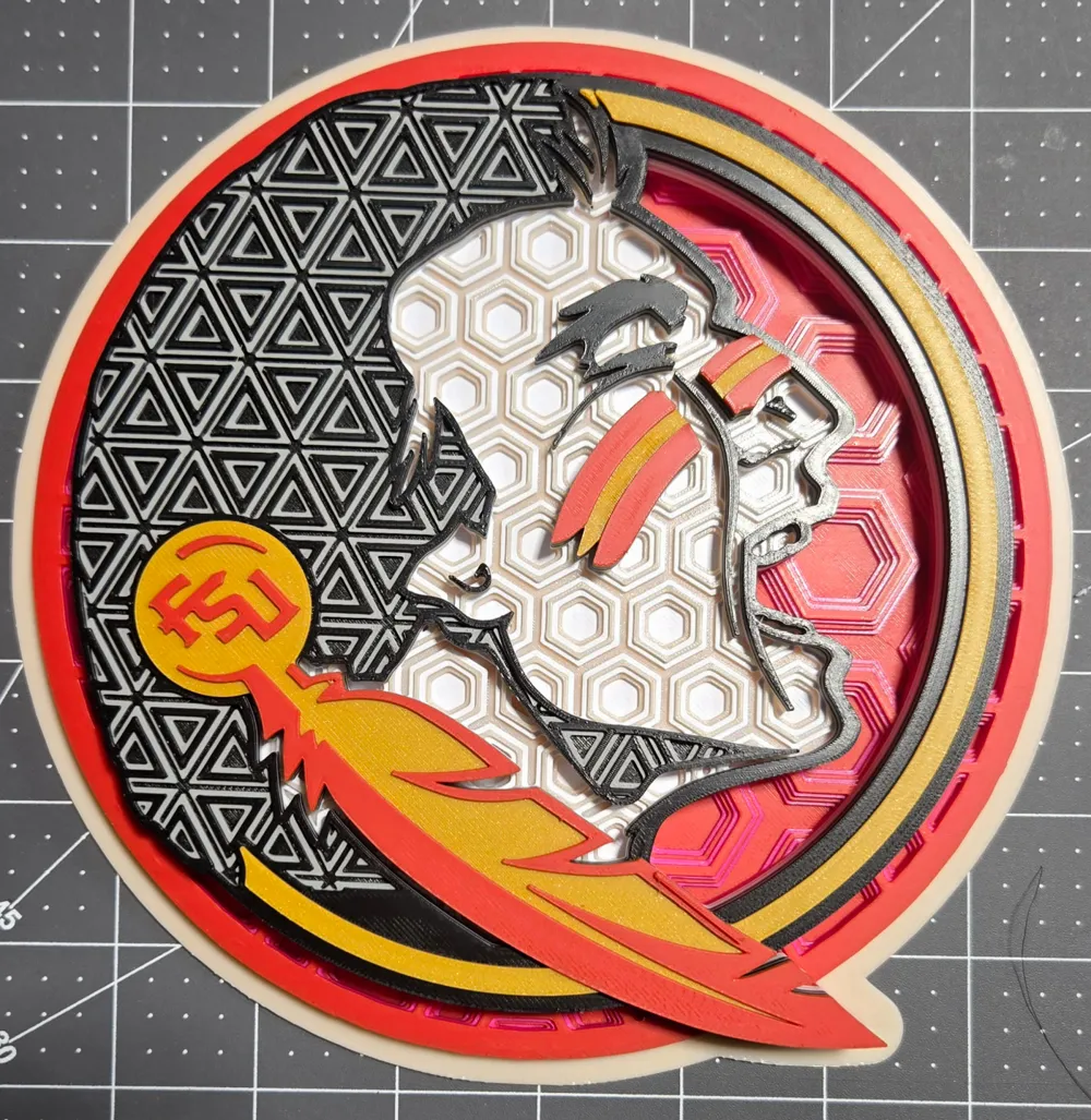 Florida State Seminoles Dimensional Mosaic - Free 3D Print Model ...