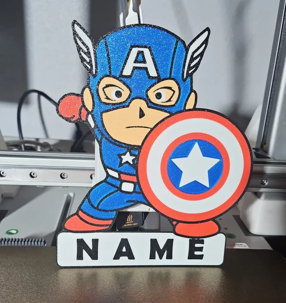 Personalized Captain America Name by DaViNcHi MakerWorld: Download Free ...
