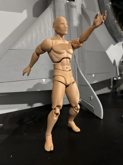 PLA-Boy, 1.0 - Posable Artist Dummy Mannequin - Free 3D Print Model ...