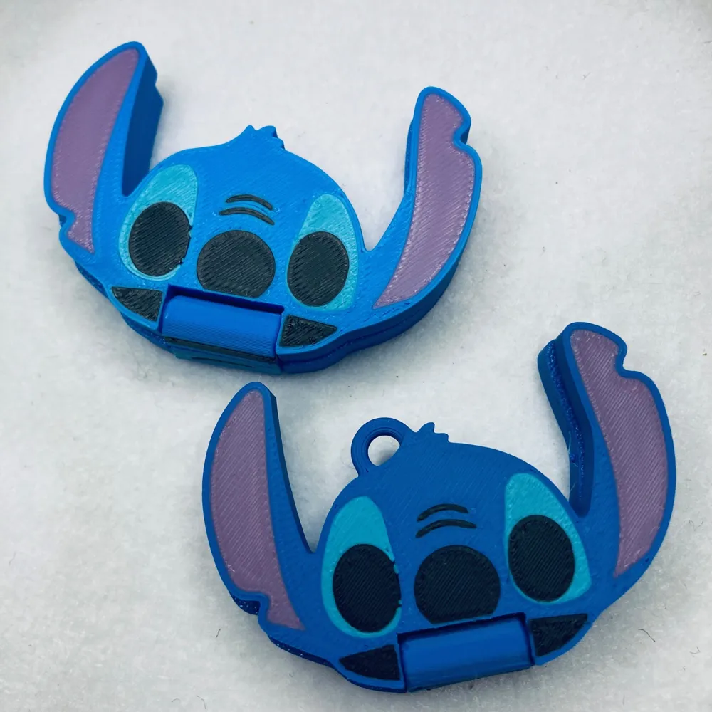 Stitch Slider + Flip Fidget and Keychain - Quick - Free 3D Print Model ...