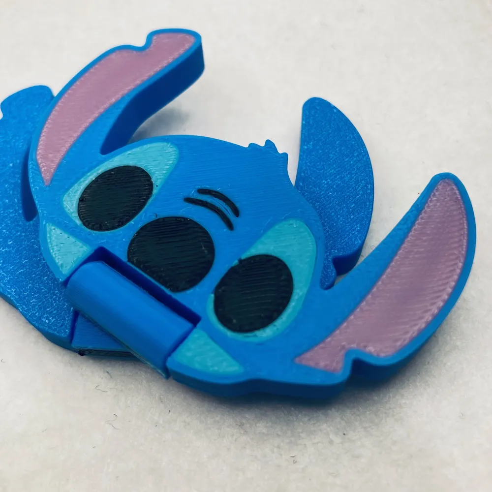 Stitch Slider + Flip Fidget and Keychain - Quick - Free 3D Print Model ...