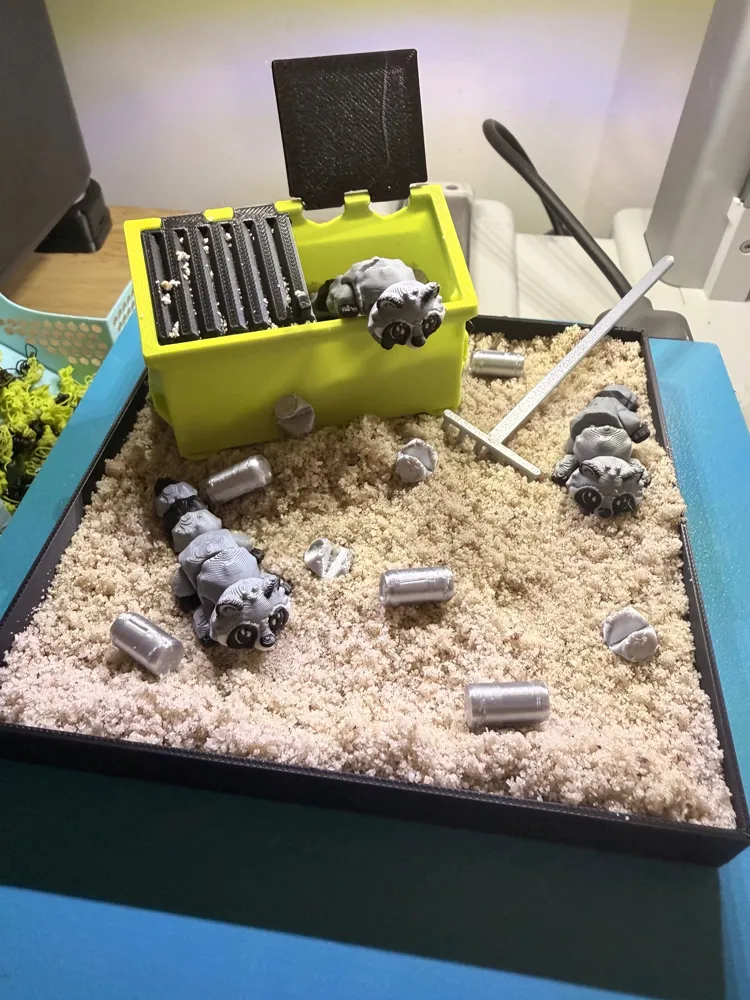 Printable Mini Zen Garden with Cute Raccoon by Tyler Treece MakerWorld ...