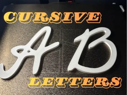 Cursive Letters - Free 3D Print Model - MakerWorld