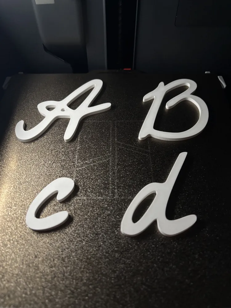 Cursive Letters - Free 3D Print Model - MakerWorld