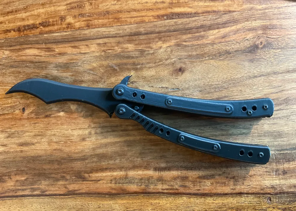butterfly knife [PRINT IN PLACE] - Free 3D Print Model - MakerWorld