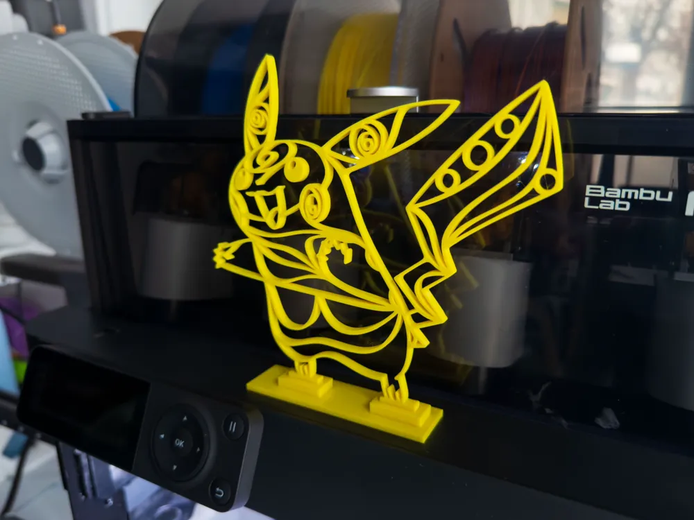 Pikachu Northwest Coast Native Art Display by astoney05 - MakerWorld