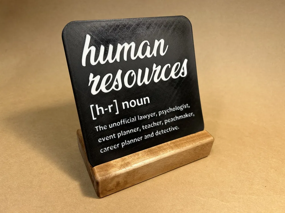 HR Sign - - - x6! - Free 3D Print Model - MakerWorld