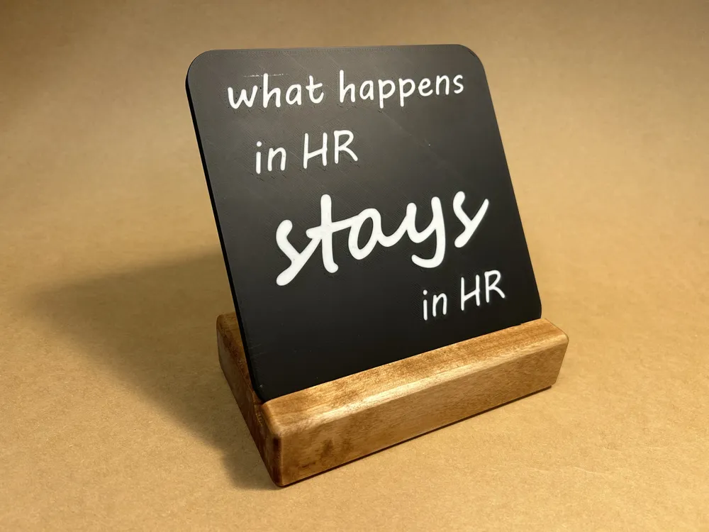 HR Sign - - - x6! - Free 3D Print Model - MakerWorld