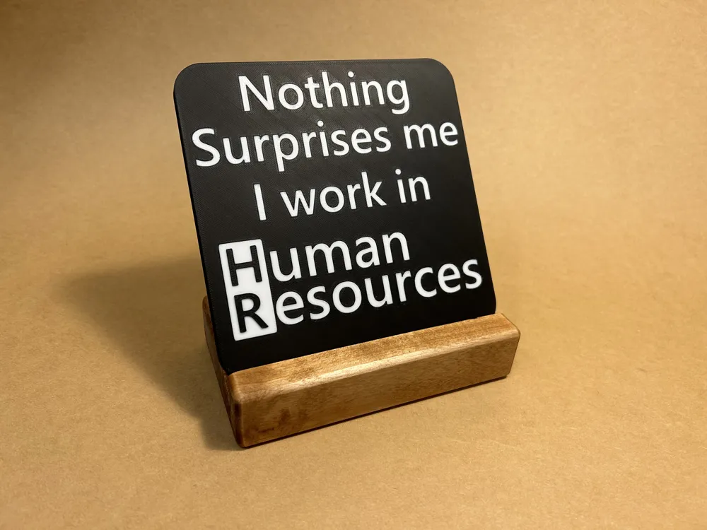 HR Sign - - - x6! - Free 3D Print Model - MakerWorld