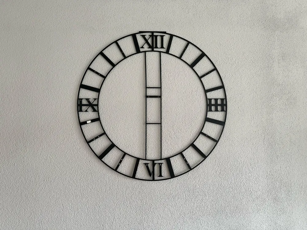 Big Modern Wall Clock with Roman Numerals - Free 3D Print Model ...