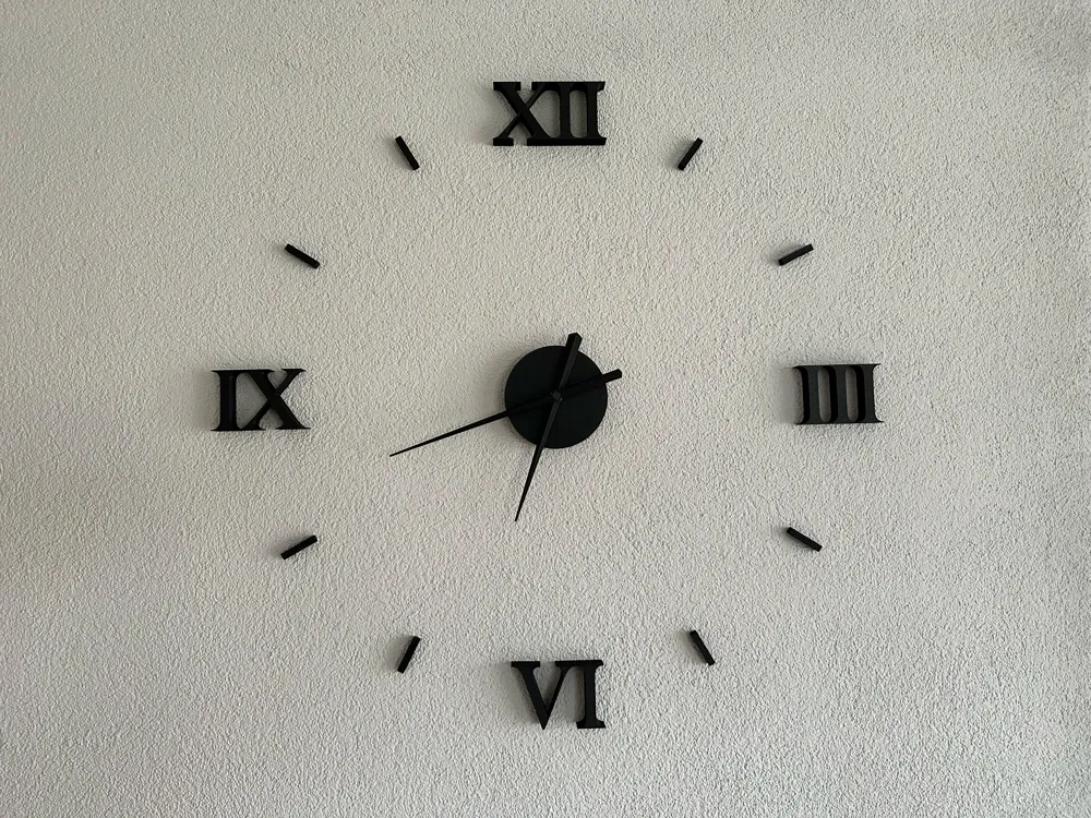 Big Modern Wall Clock with Roman Numerals - Free 3D Print Model ...