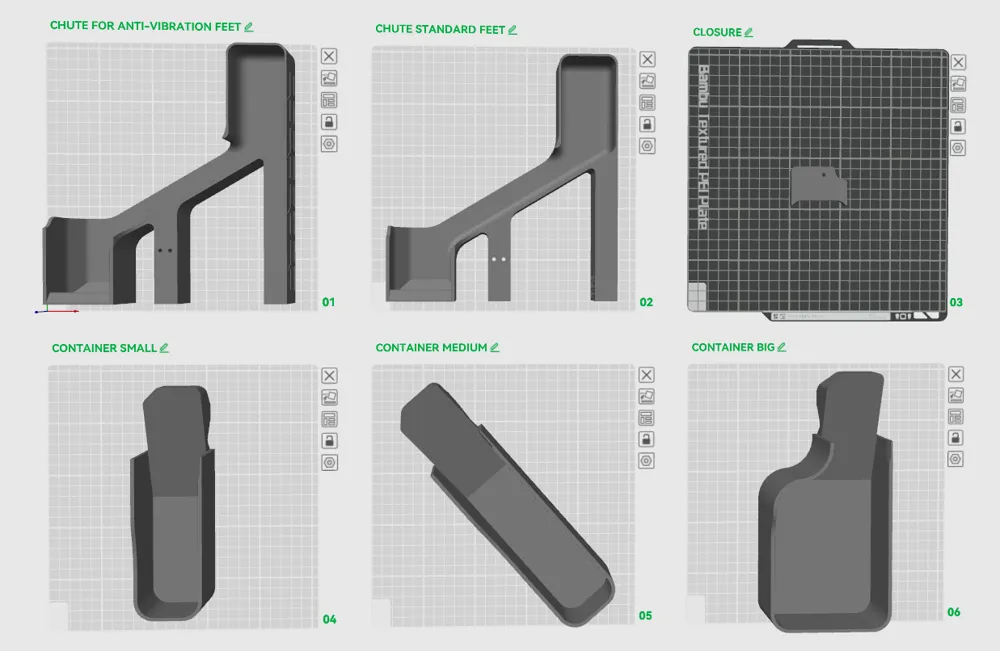 Closed chute for printer waste for (P1P P1S X1) by Mc2.project3D ...