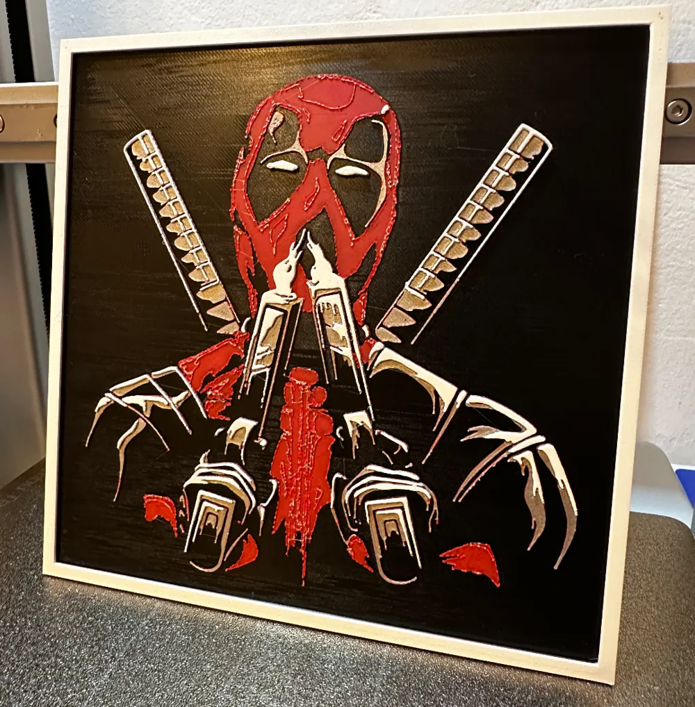 Deadpool Sniff Marvel Hueforge by 3D KAIZEN - MakerWorld