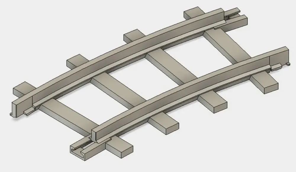 Lionel Ready-to-Play Curved Train Track - Free 3D Print Model - MakerWorld