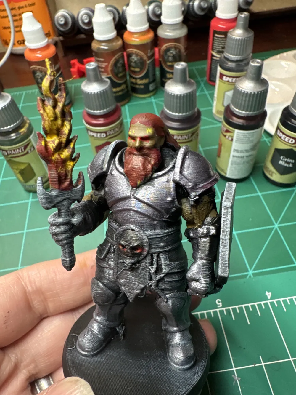 DnD D&D Pathfinder Gaming Fire Giant Miniature by PlayerX MakerWorld ...