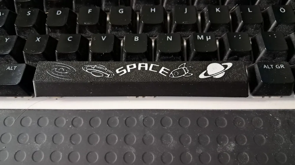 "Space" Spacebar keycap by HandCraft MakerWorld: Download Free 3D Models