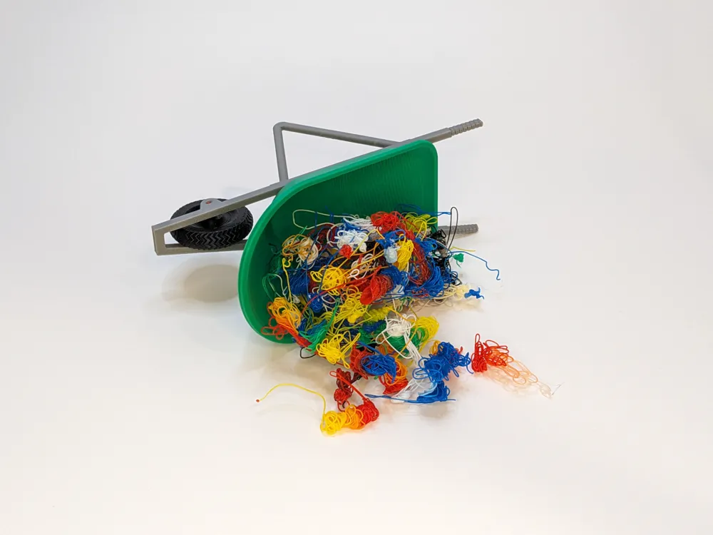 Micro wheelbarrow - 1/10th scale wheelbarrow by Luke Tansell MakerWorld ...