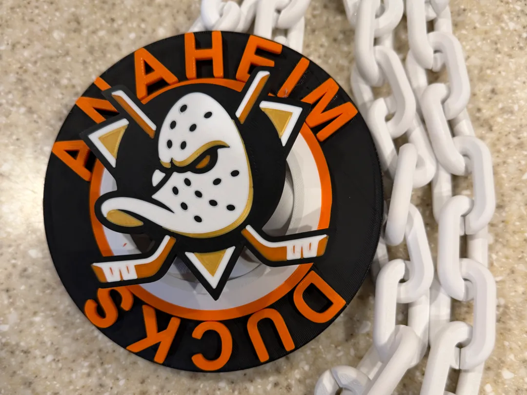 Anaheim Ducks Spinning Hype chain - NHL team - Free 3D Print Model ...