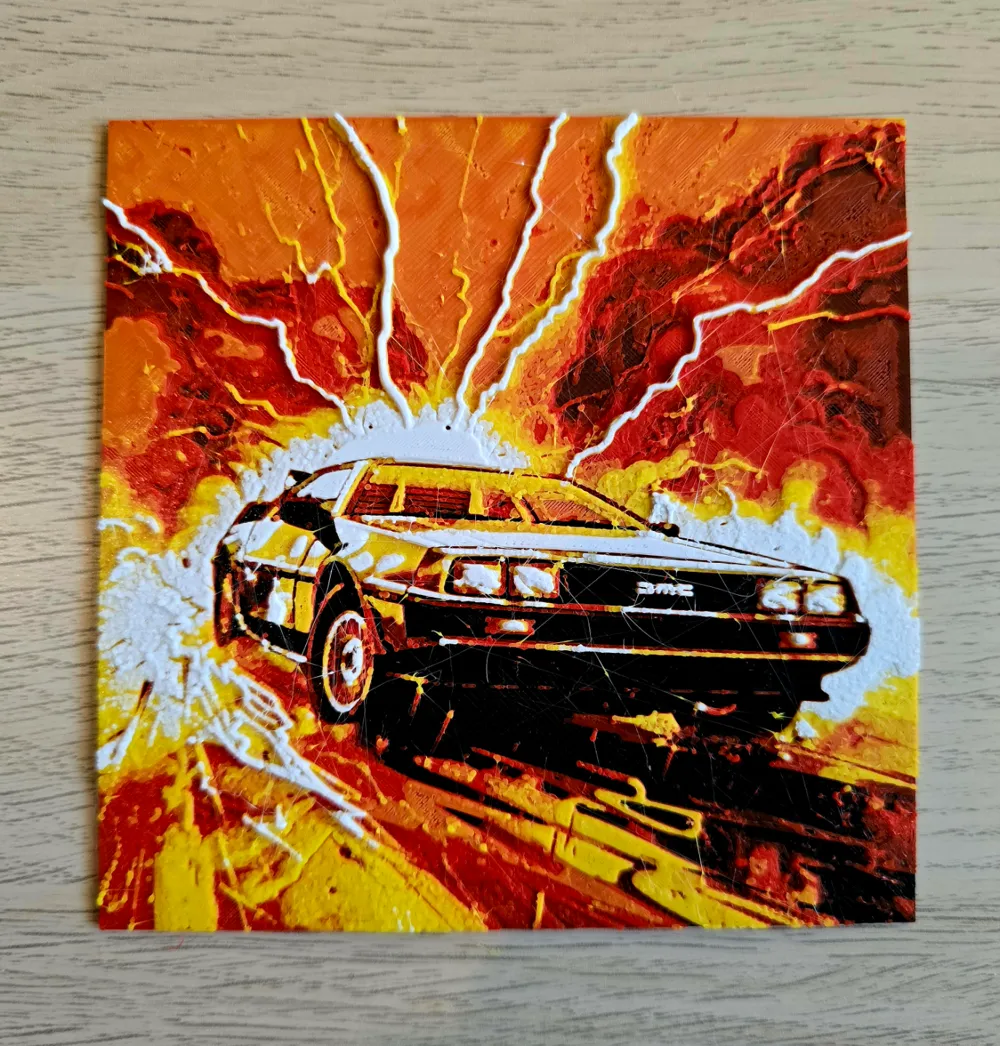 Delorean - Back to the Future Lightning Hueforge by writingtired ...