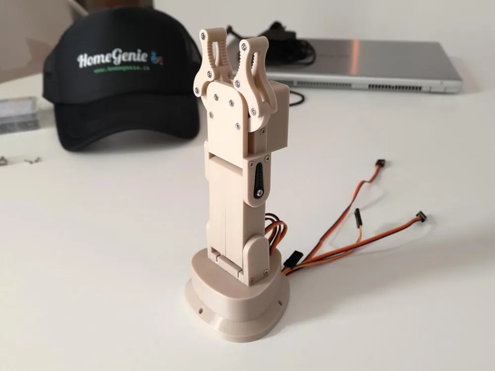 4-Axis Robotic Arm for ESP32 & HomeGenie (V2) Remixed by HomeGenie.IT MakerWorld: Download Free ...