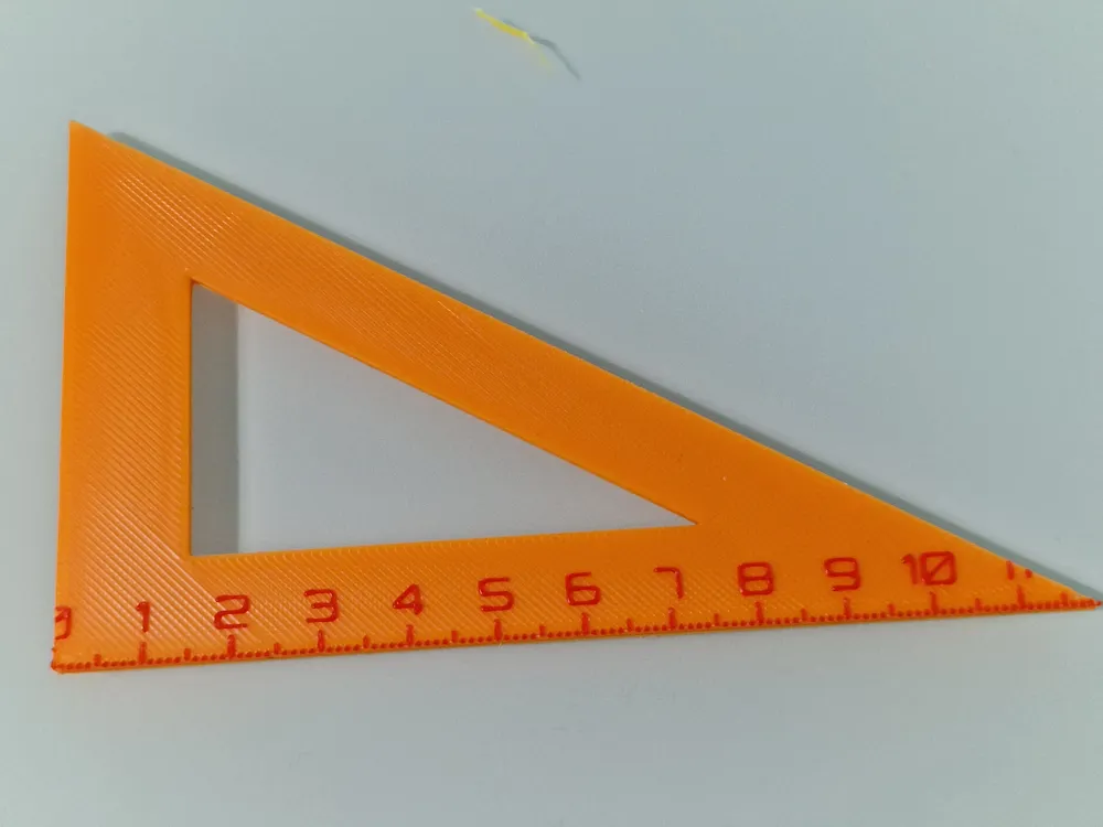 Set square/Triangle ruler (mm and inches / Custom) - Free 3D Print ...