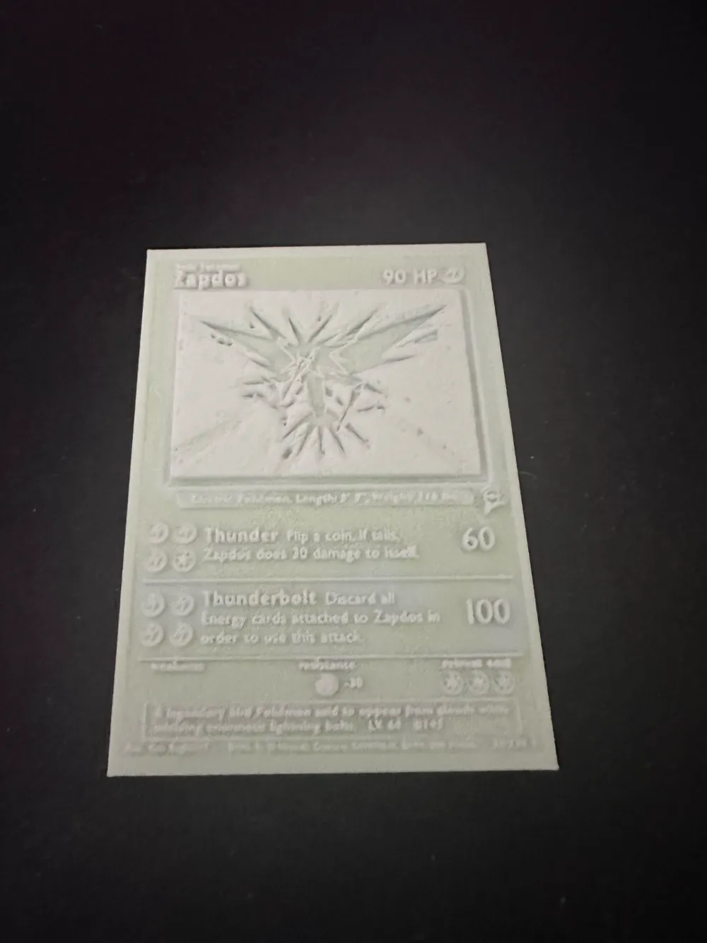 Zapdos Pokemon Card Lithophane by thatguy08 - MakerWorld