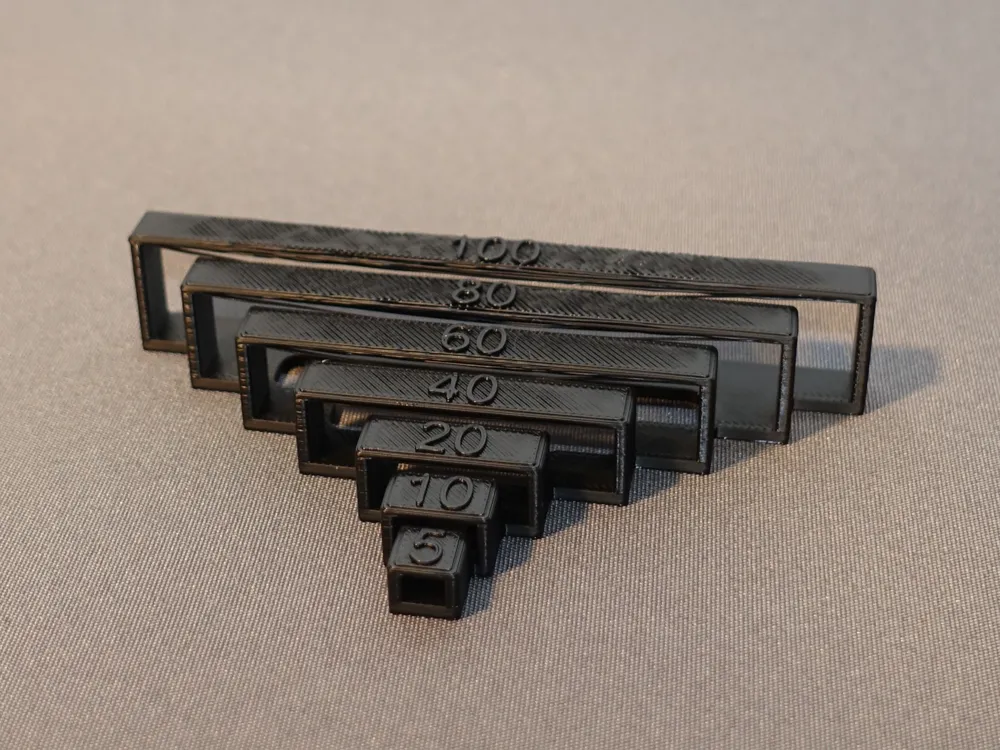 Bridging Test - 5 to 100 mm by Tridense - MakerWorld