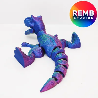 Flexi T-Rex Dinosaur | Articulated Trex NO support by Remb Studios MakerWorld: Download Free 3D ...