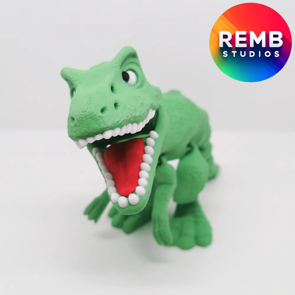Flexi T-Rex Dinosaur | Articulated Trex NO support by Remb Studios ...