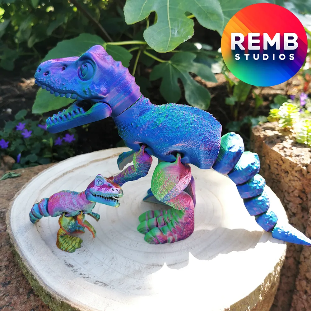 Flexi T-Rex Dinosaur | Articulated Trex NO support by Remb Studios MakerWorld: Download Free 3D ...