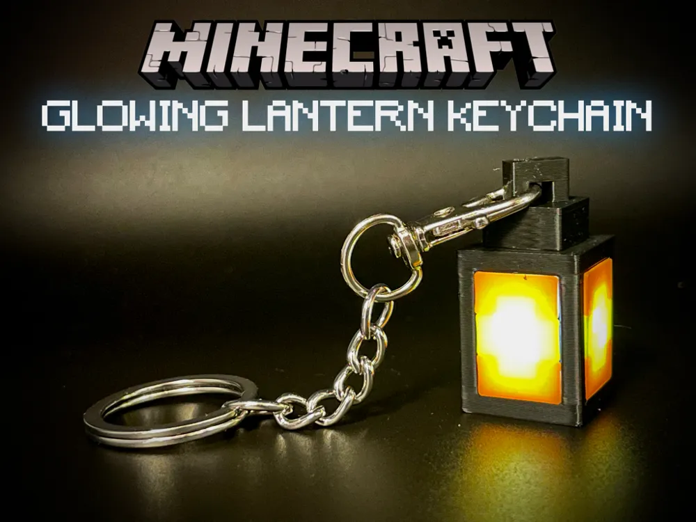 Minecraft glowing lantern Keychain - Free 3D Print Model - MakerWorld