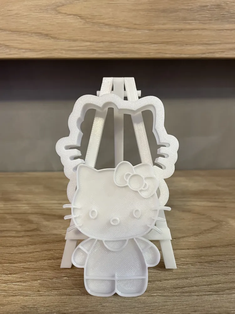 Hello Kitty - cookie cutter+ stamp - Free 3D Print Model - MakerWorld