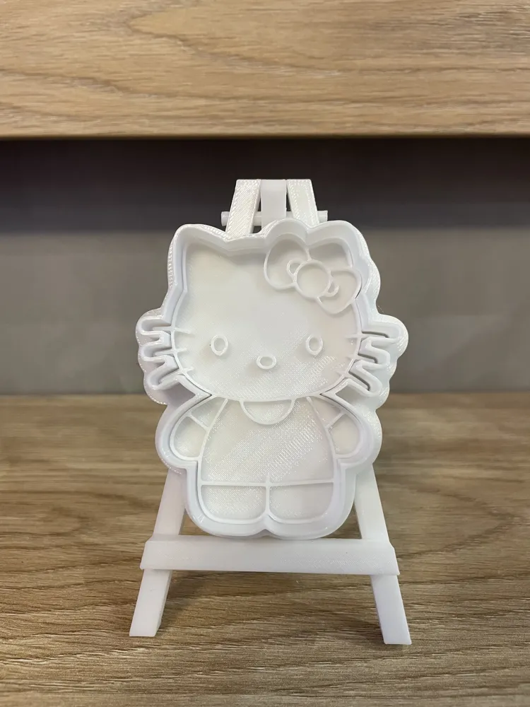 Hello Kitty - cookie cutter+ stamp - Free 3D Print Model - MakerWorld