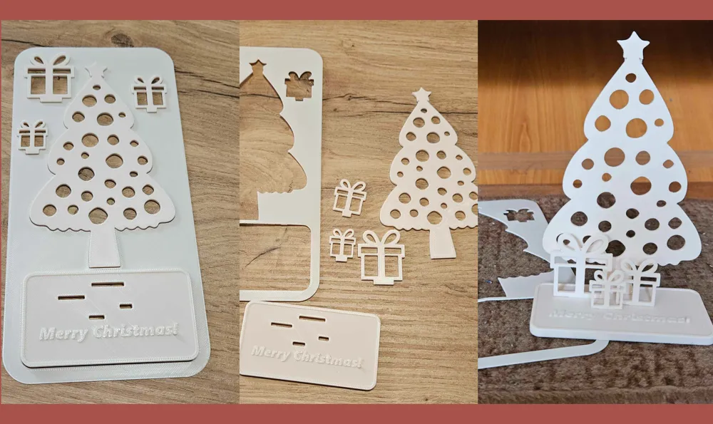 Christmas Pop-out Kit Card 200x100 by Rangebear - MakerWorld