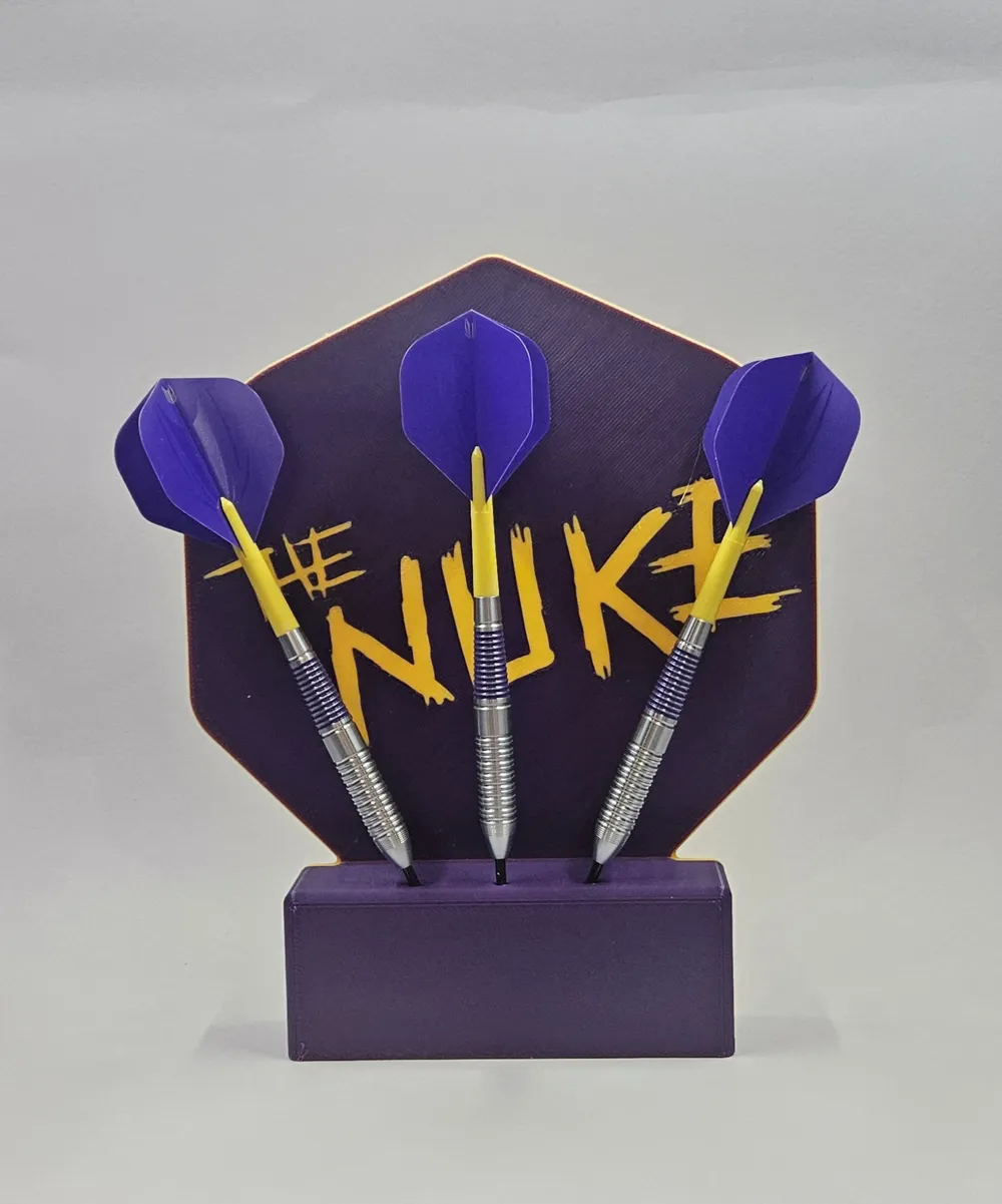Luke Littler "The Nuke" dart display - Free 3D Print Model - MakerWorld