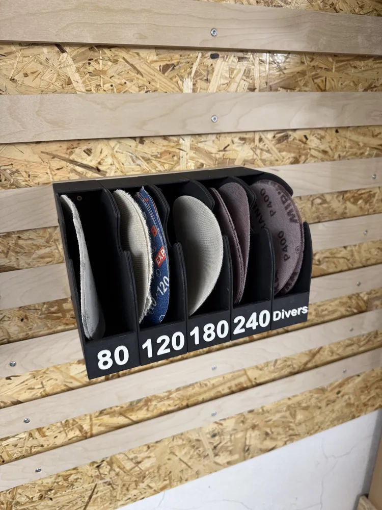 Modular Sandpaper Organizer for 150mm / 6