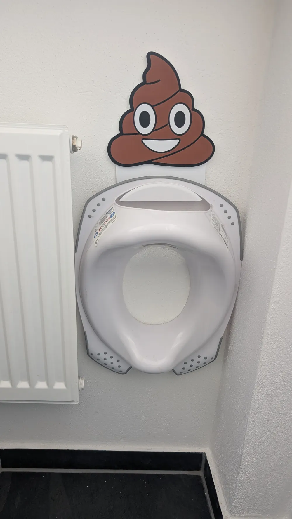 Wall Mount Children's Toilet Seat Booster Poop - Free 3D Print Model ...